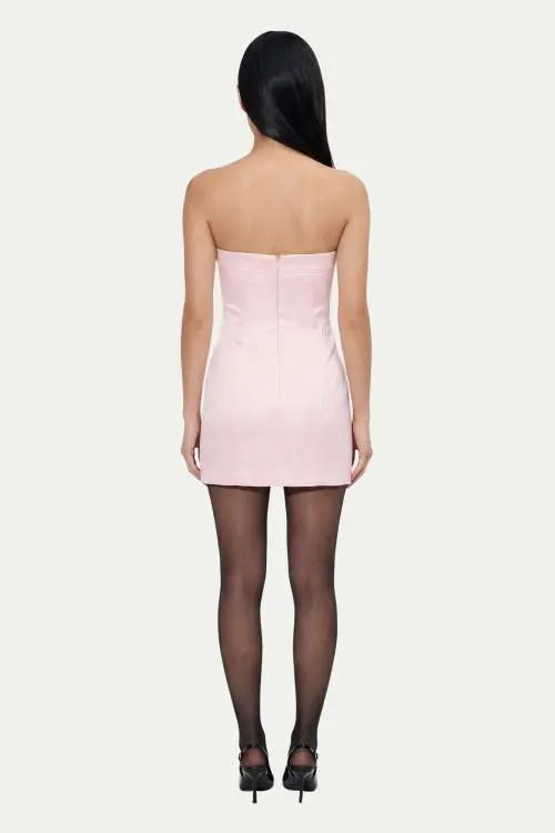 MISSPAP Premium Panelled Bonded Satin Mini Dress