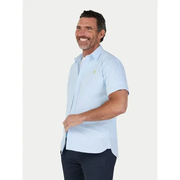 RAGING BULL Seersucker Stripe Shirt