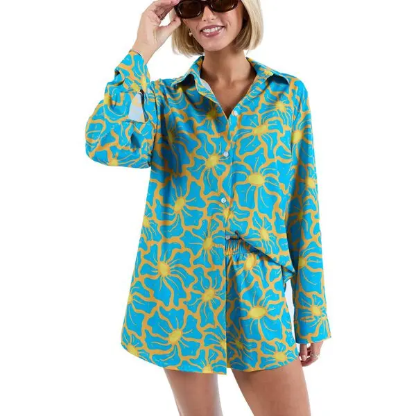 Kenny Flowers The 1979 Long Sleeve Resort Shirt - Teal