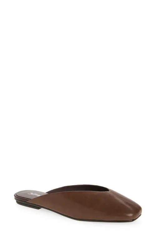 Jeffrey Campbell Advocate Square Toe Mule - Coffee