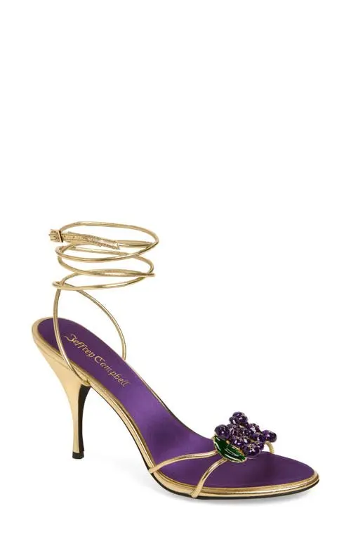 Jeffrey Campbell Kleo Ankle Strap Sandal - Grape Combo