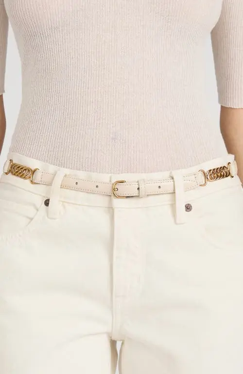 FRAME The Twisted Link Belt - Cream
