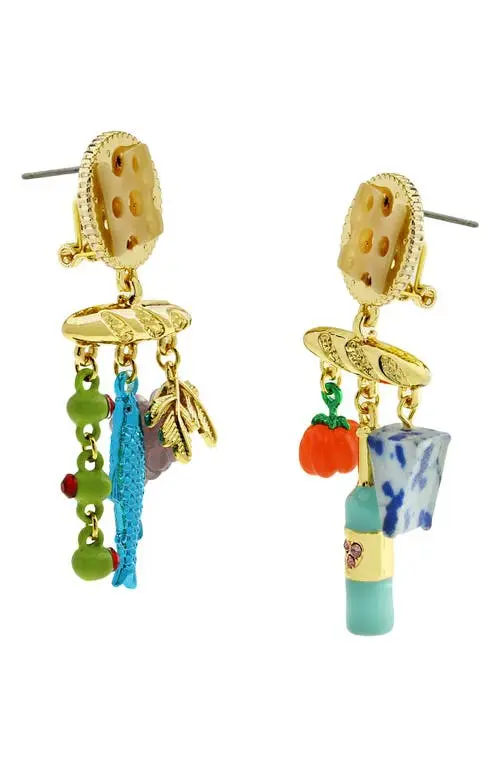 Betsey Johnson Charcuterie Drop Earrings