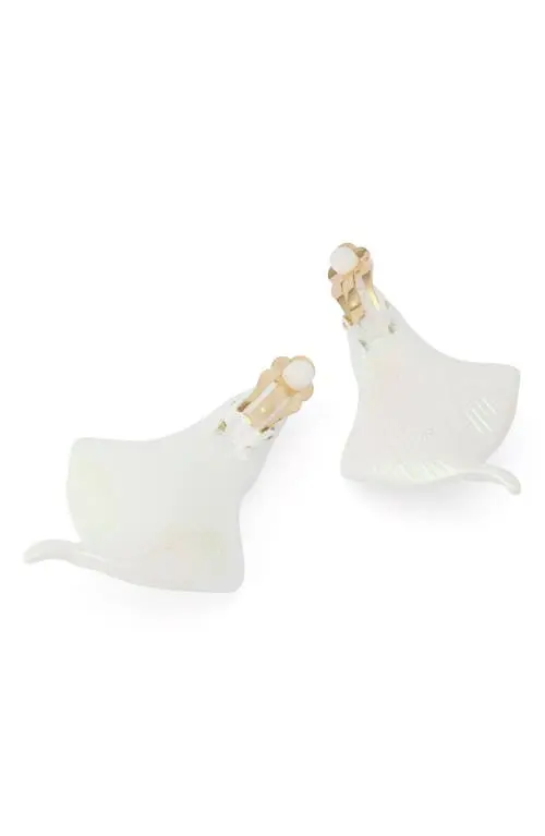 Betsey Johnson Calla Lily Crystal Drop Earrings