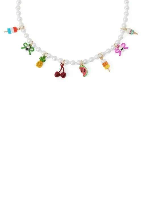 Betsey Johnson Faux Charm Necklace