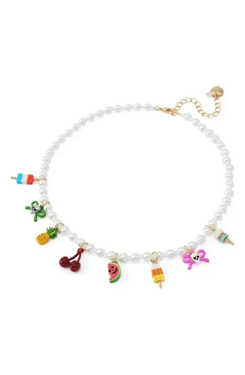 Betsey Johnson Faux Charm Necklace