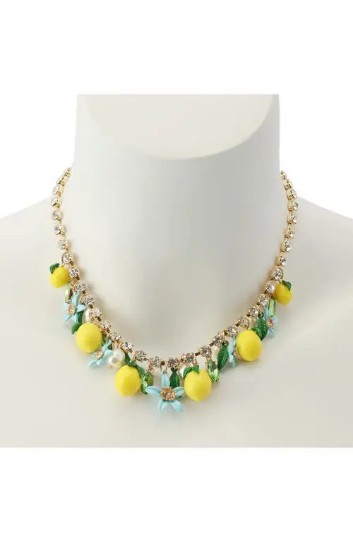 Betsey Johnson Lemon Charm Tennis Necklace