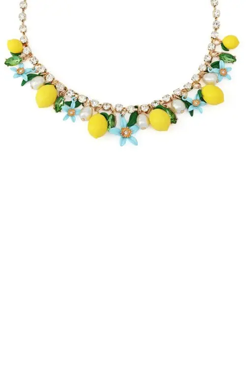 Betsey Johnson Lemon Charm Tennis Necklace