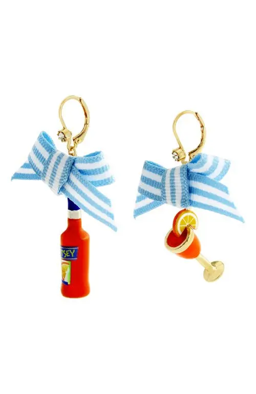 Betsey Johnson Mismatched Cocktail Earrings