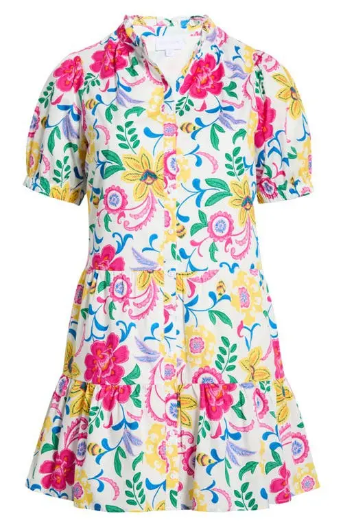 SUGARLIPS Tropical Print Cotton Shift Minidress