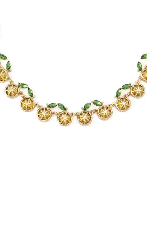 Betsey Johnson Lemon Slice Collar Necklace