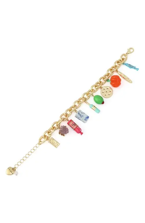 Betsey Johnson Gold-tone Charm Bracelet