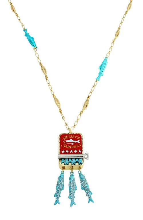 Betsey Johnson Sardines Pendant Necklace