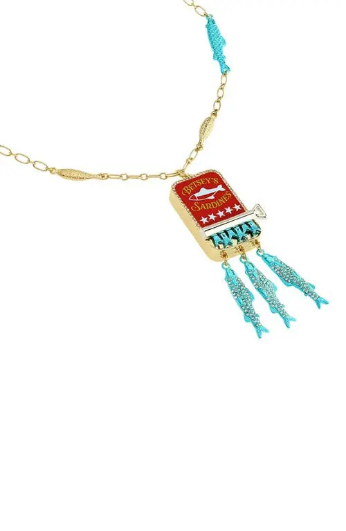 Betsey Johnson Sardines Pendant Necklace