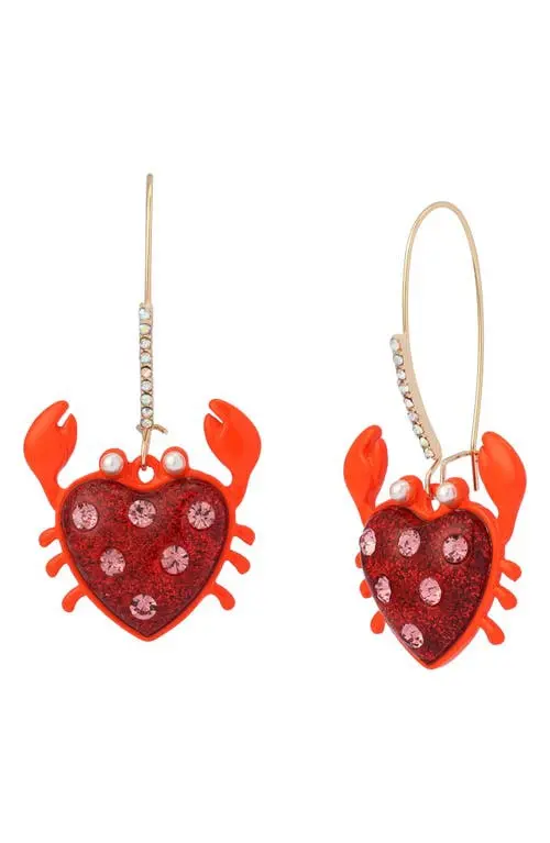 Betsey Johnson Crab Drop Earrings