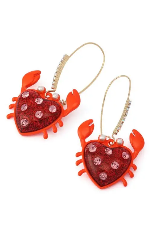 Betsey Johnson Crab Drop Earrings