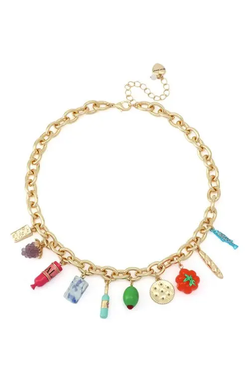 Betsey Johnson Charcuterie Charm Necklace - Multi