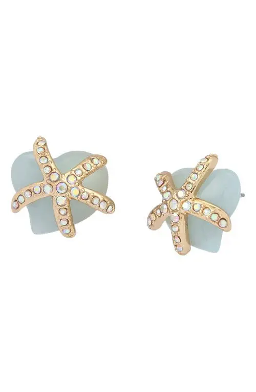 Betsey Johnson Sea Star Stud Earrings - Blue
