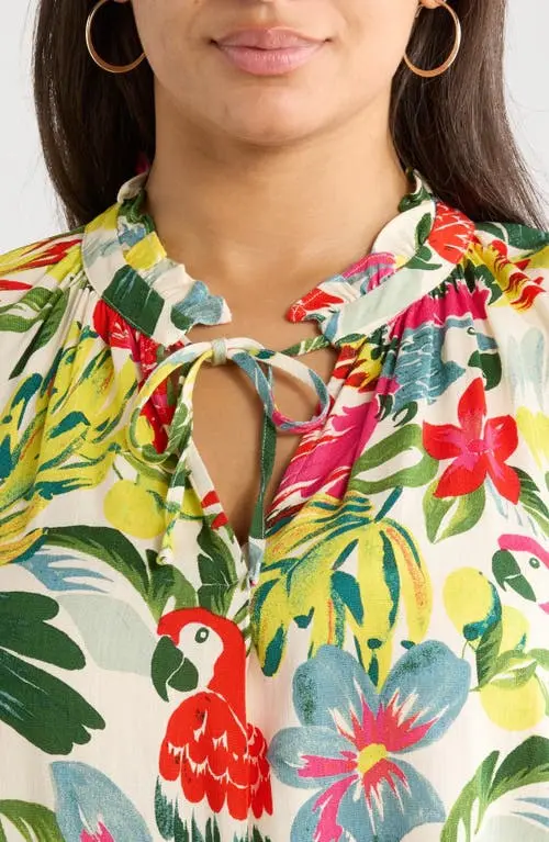 SUGARLIPS Wissa Tropical Print Top