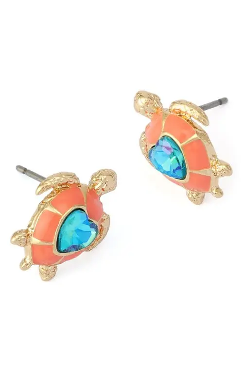 Betsey Johnson Turtle Stud Earrings
