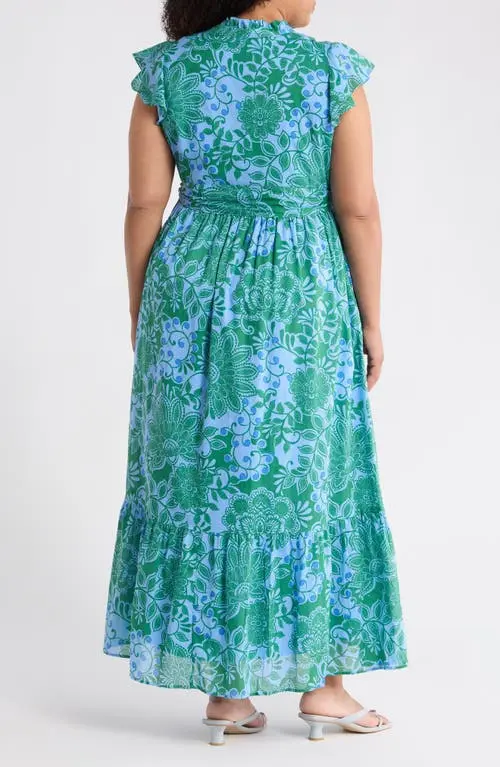 SUGARLIPS Tressa Floral Print Maxi Dress