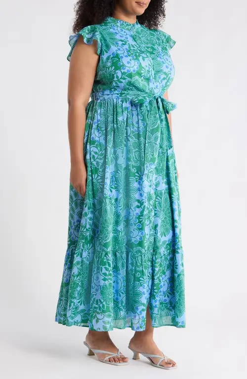 SUGARLIPS Tressa Floral Print Maxi Dress