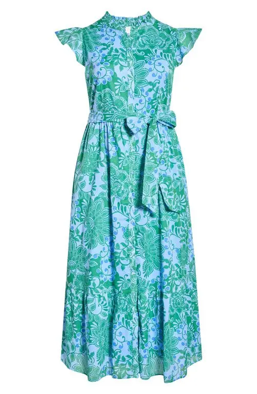 SUGARLIPS Tressa Floral Print Maxi Dress