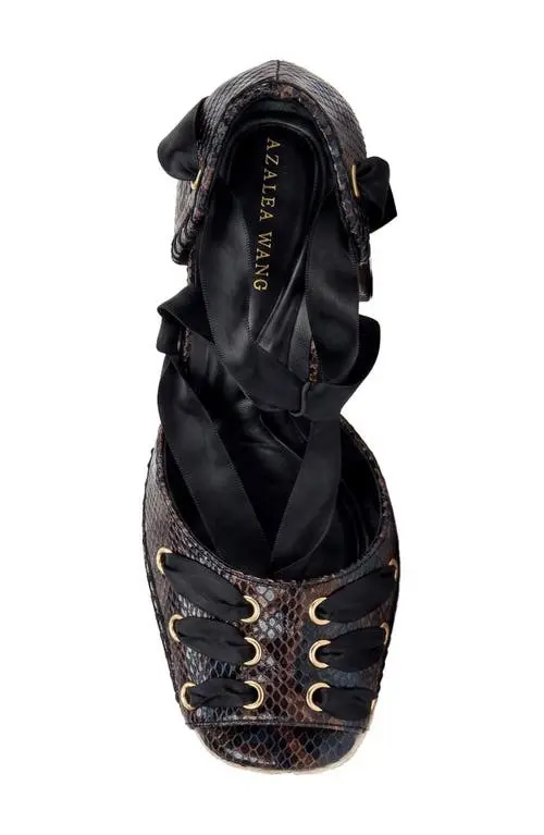 AZALEA WANG Ankle Tie Platform Pumps