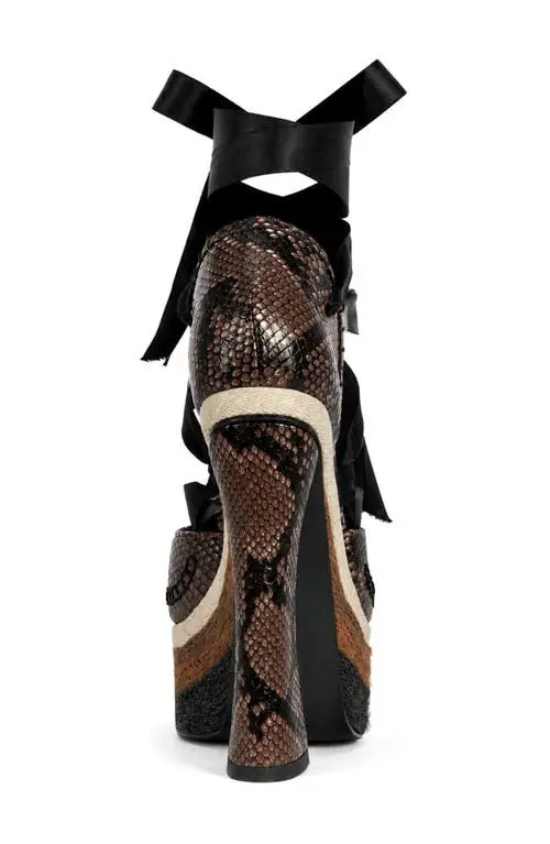 AZALEA WANG Ankle Tie Platform Pumps
