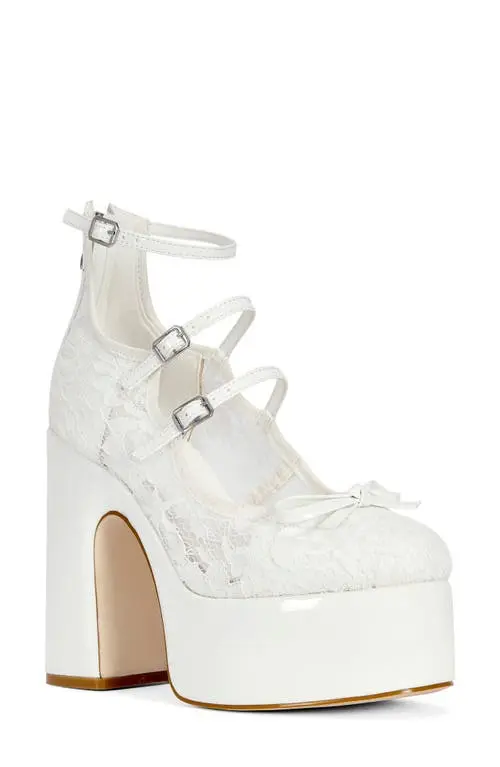 AZALEA WANG Sprout Platform Ankle Strap Pump