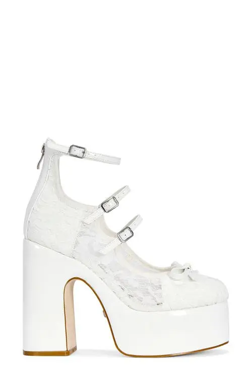 AZALEA WANG Sprout Platform Ankle Strap Pump