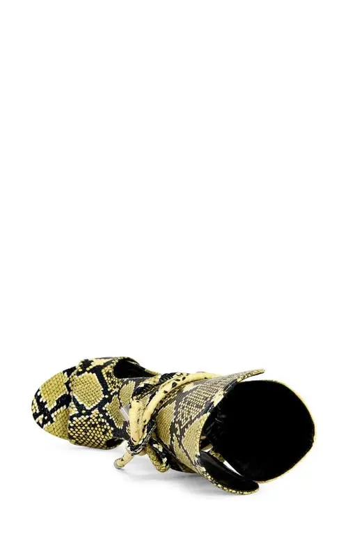 AZALEA WANG Bocker Snakeskin Embossed Sandal