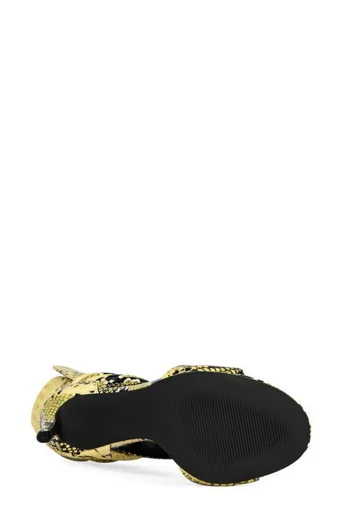 AZALEA WANG Bocker Snakeskin Embossed Sandal