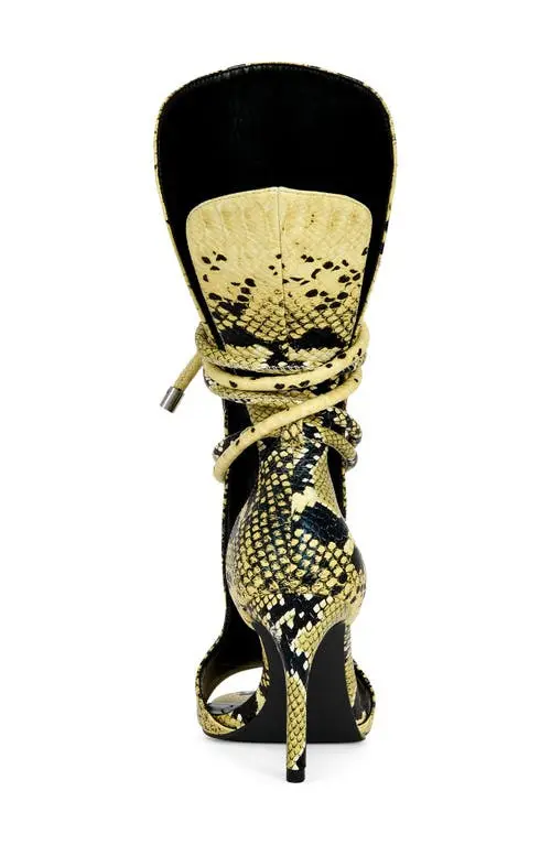 AZALEA WANG Bocker Snakeskin Embossed Sandal