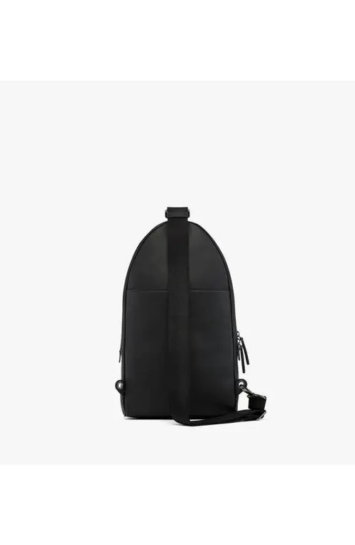 Mcm Embossed Monogram Leather Sling Bag