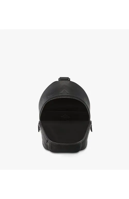 Mcm Embossed Monogram Leather Sling Bag