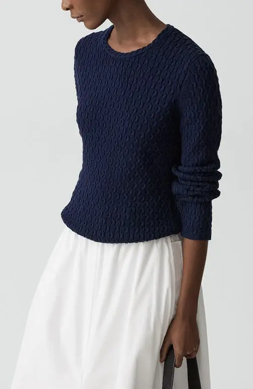 Theory Cable Stitch Organic Cotton Sweater