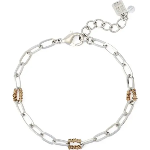 Robert Lee Morris Paperclip Link Bracelet - Two Tone