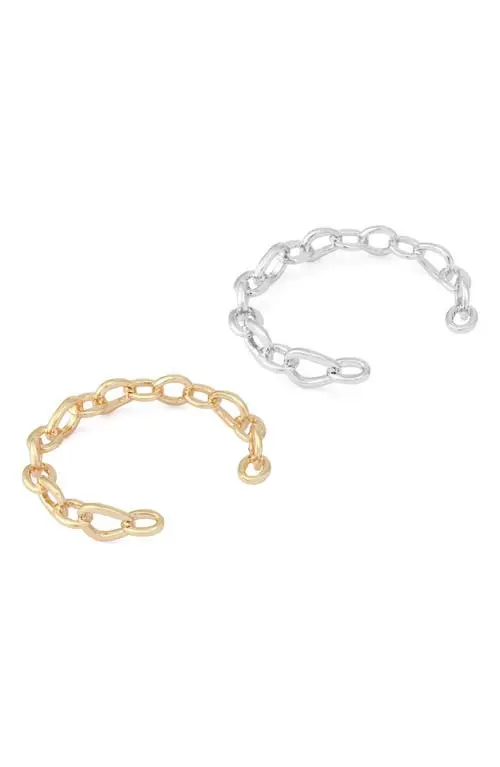 Robert Lee Morris Set Of Two Link Cuff Bracelets