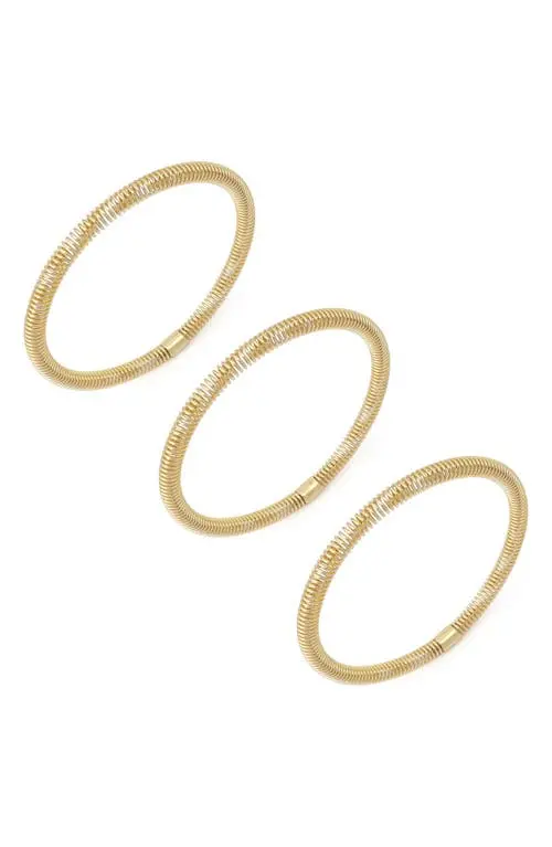 Robert Lee Morris Set Of Three Coiled Bangles - Gold