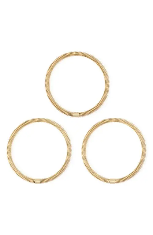Robert Lee Morris Set Of Three Coiled Bangles - Gold
