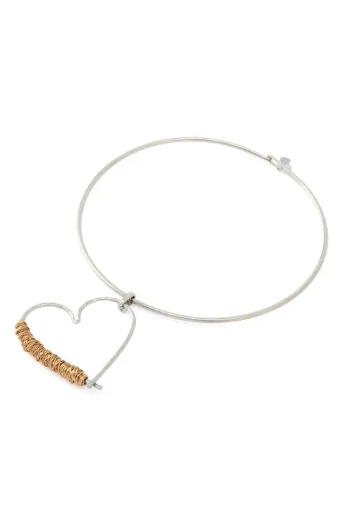 Robert Lee Morris Wire Wrap Heart Pendant Collar Necklace