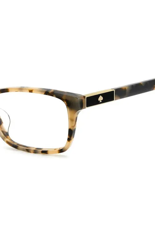 Kate Spade New York Jackeline 50mm Rectangular Reading Glasses - Havana Pattern