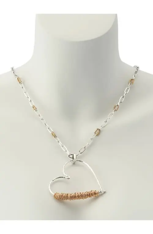 Robert Lee Morris Wire Wrapped Heart Pendant Necklace