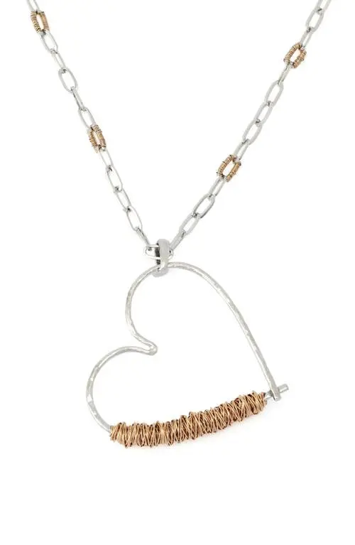 Robert Lee Morris Wire Wrapped Heart Pendant Necklace