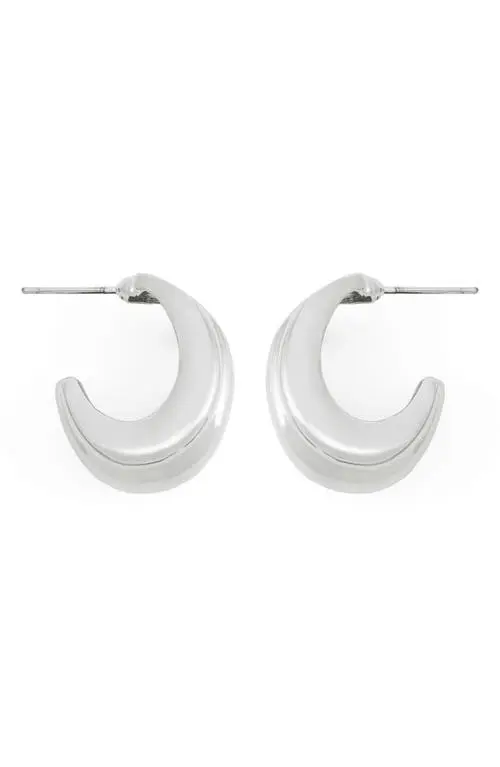 Robert Lee Morris Chubby Huggie Earrings - Silver