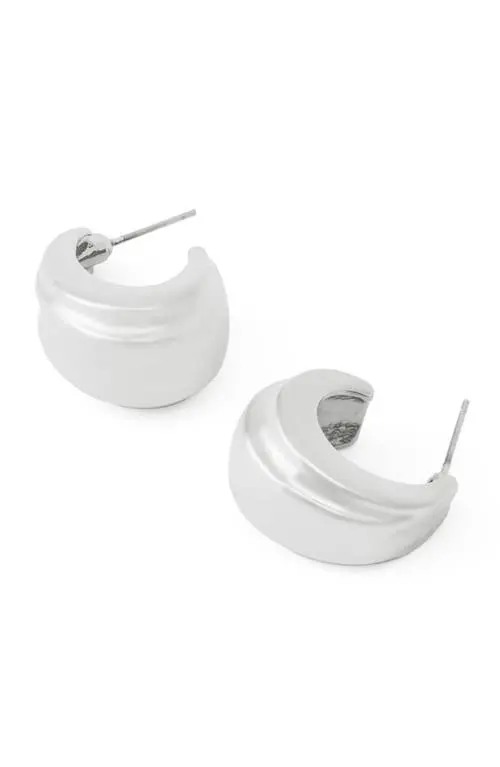 Robert Lee Morris Chubby Huggie Earrings - Silver