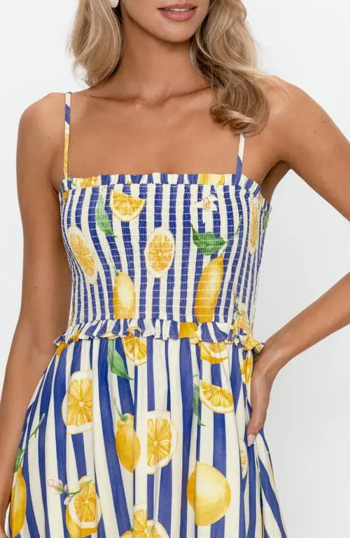 PS BY CUPSHE Smocked Sleeveless Midi Dress