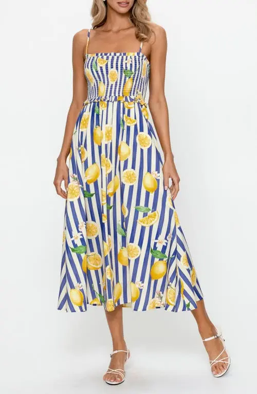 PS BY CUPSHE Smocked Sleeveless Midi Dress
