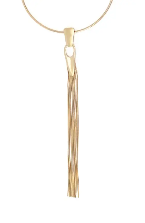 Robert Lee Morris Tone Fringe Collar Necklace
